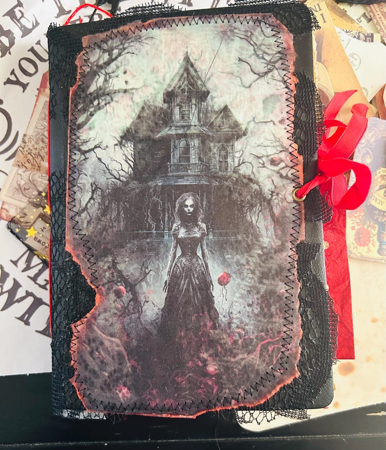 Handmade Gothic Witch Journal, Dark Romantic Spellbook, Vintage ...