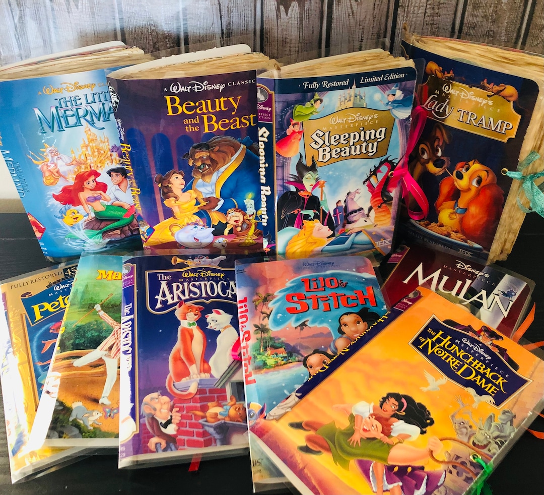 Vintage Walt Disney Junk Journal, VHS/DVD Movie Cover, Diary, Stocking ...