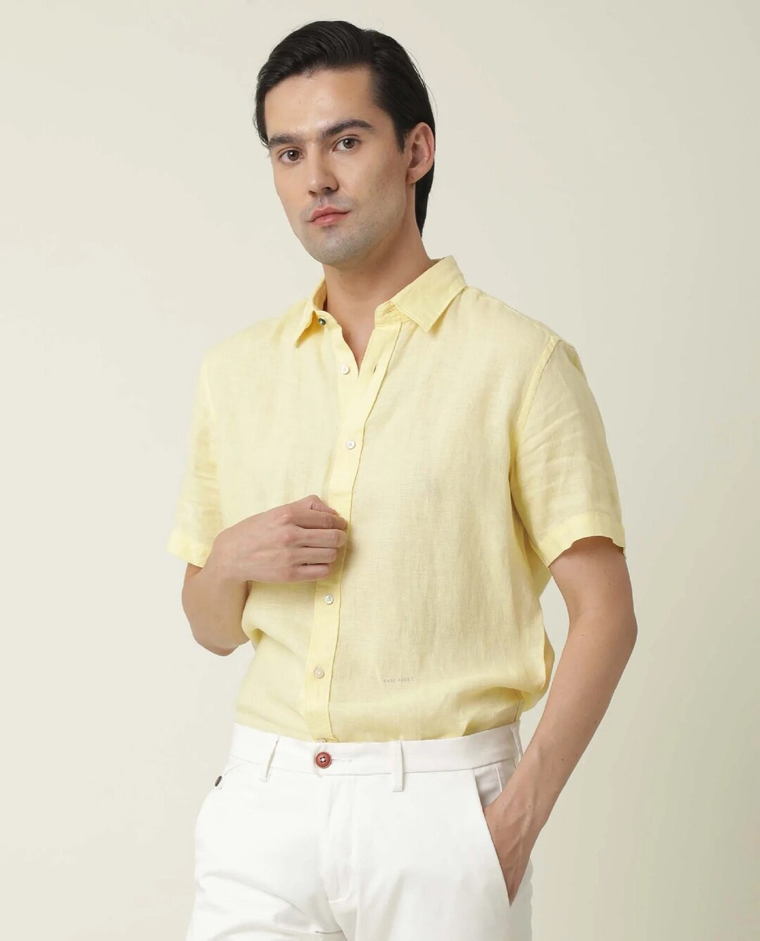 Men's Pure Linen Half Sleeve Shirt Classic Linen Shirt - Etsy Australia