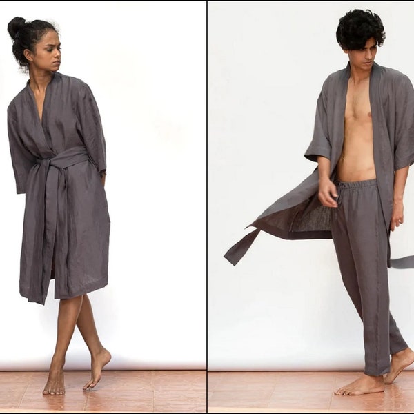 Linen Robe - Etsy