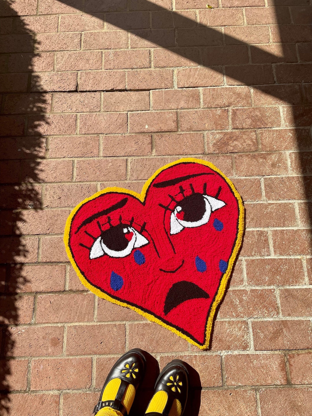 Large Weeping Heart Accent Rug | Hand-tufted Carpet - Etsy