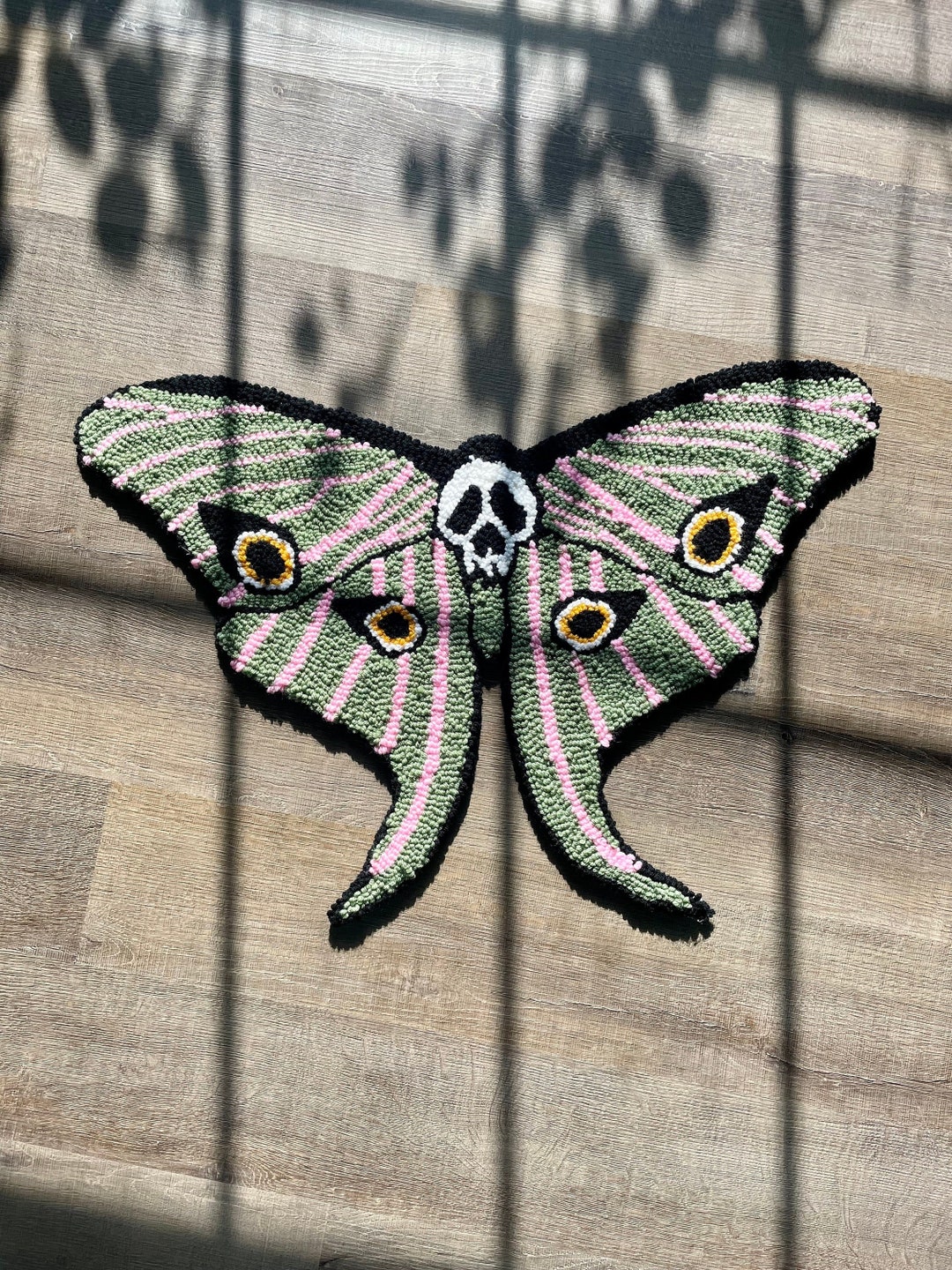 Hand-tufted Luna Moth Rug/carpet - Etsy