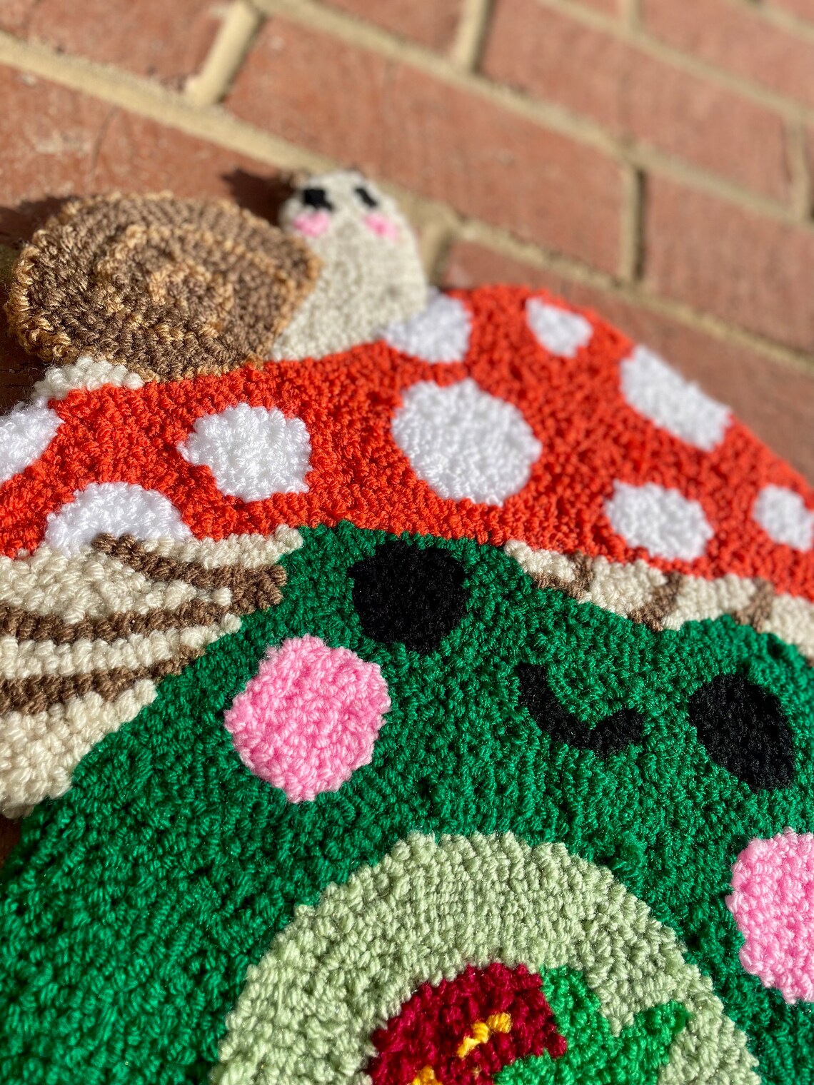 Hand-tufted Mushroom Strawberry Frog and Snail Rug - Etsy
