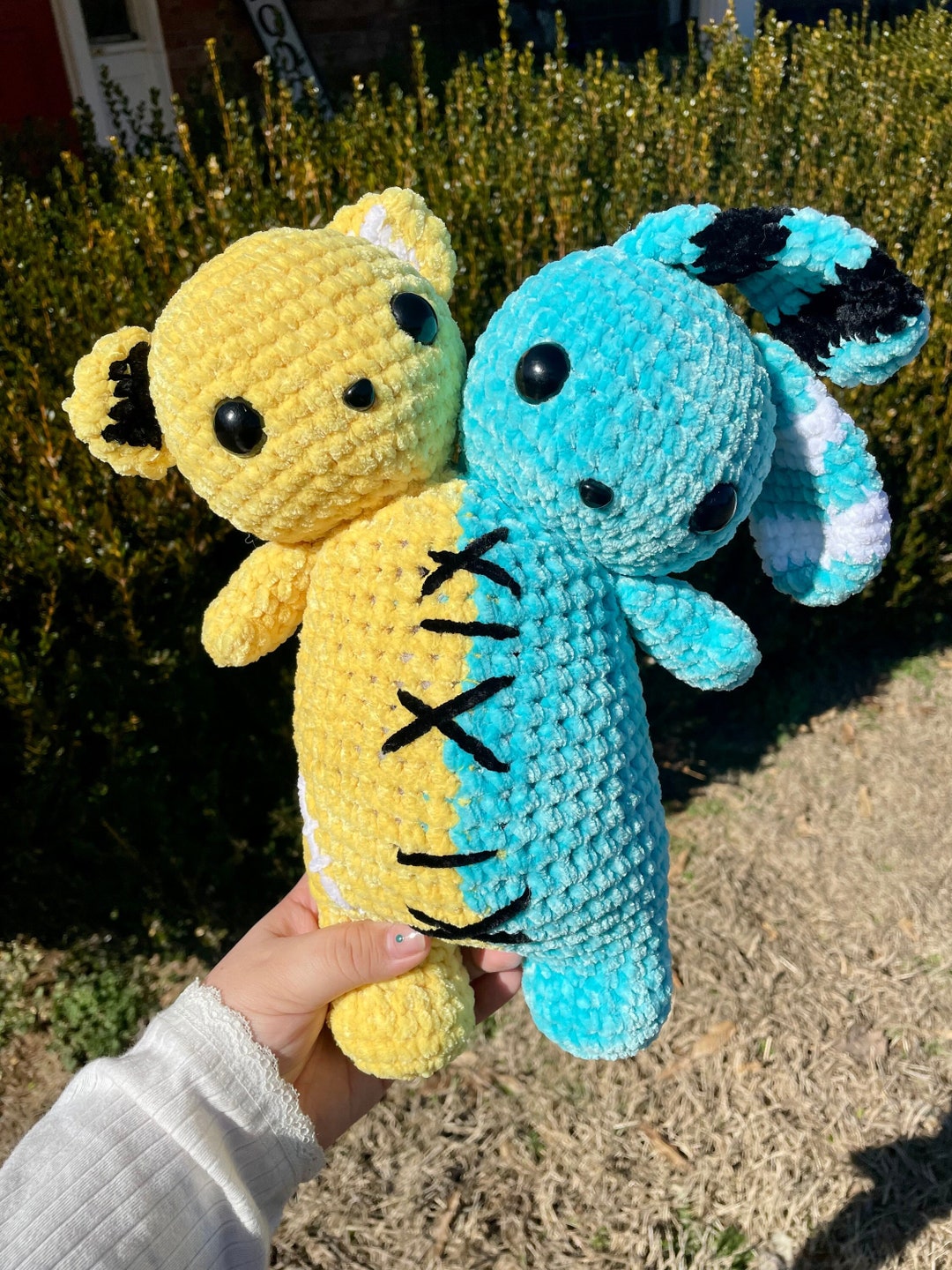 Two-headed Crochet Bear/bunny Mutant Plushie - Etsy