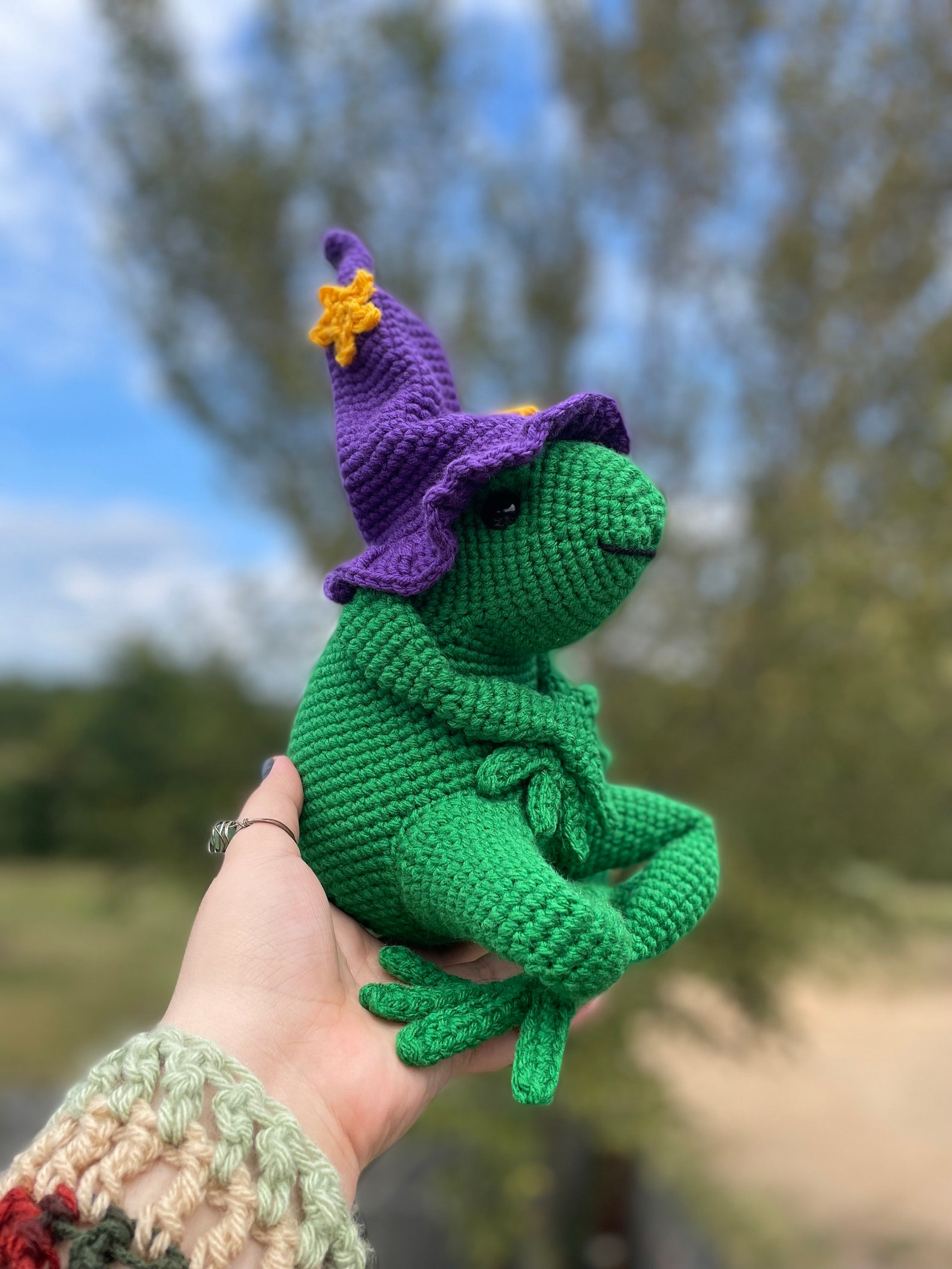 Crochet Amigurumi Magic Frog Wizard Plush | Handmade Frog Plushie - Etsy