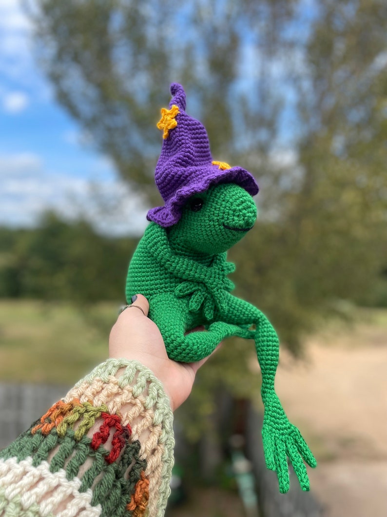 Crochet Amigurumi Magic Frog Wizard Plush | Handmade Frog Plushie - Etsy