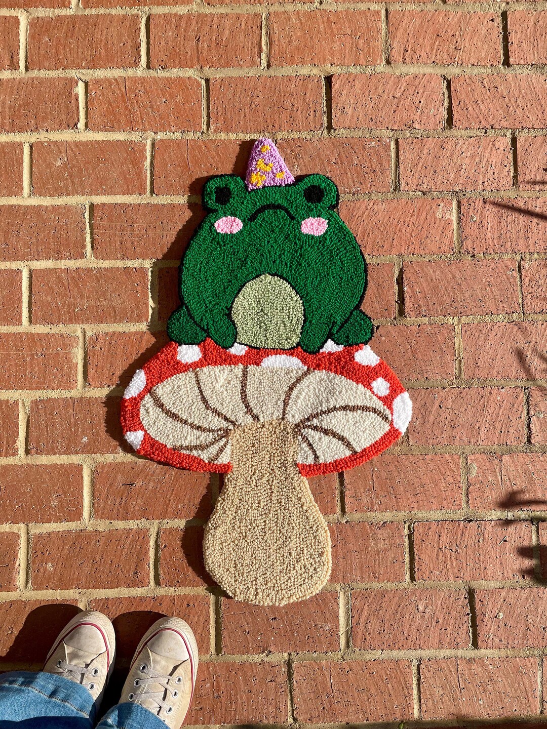 Large Wizard Frog Toadstool Accent Rug Hand-tufted Carpet - Etsy