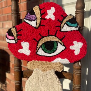 Hand-tufted Mushroom Eyeball Rug - Etsy