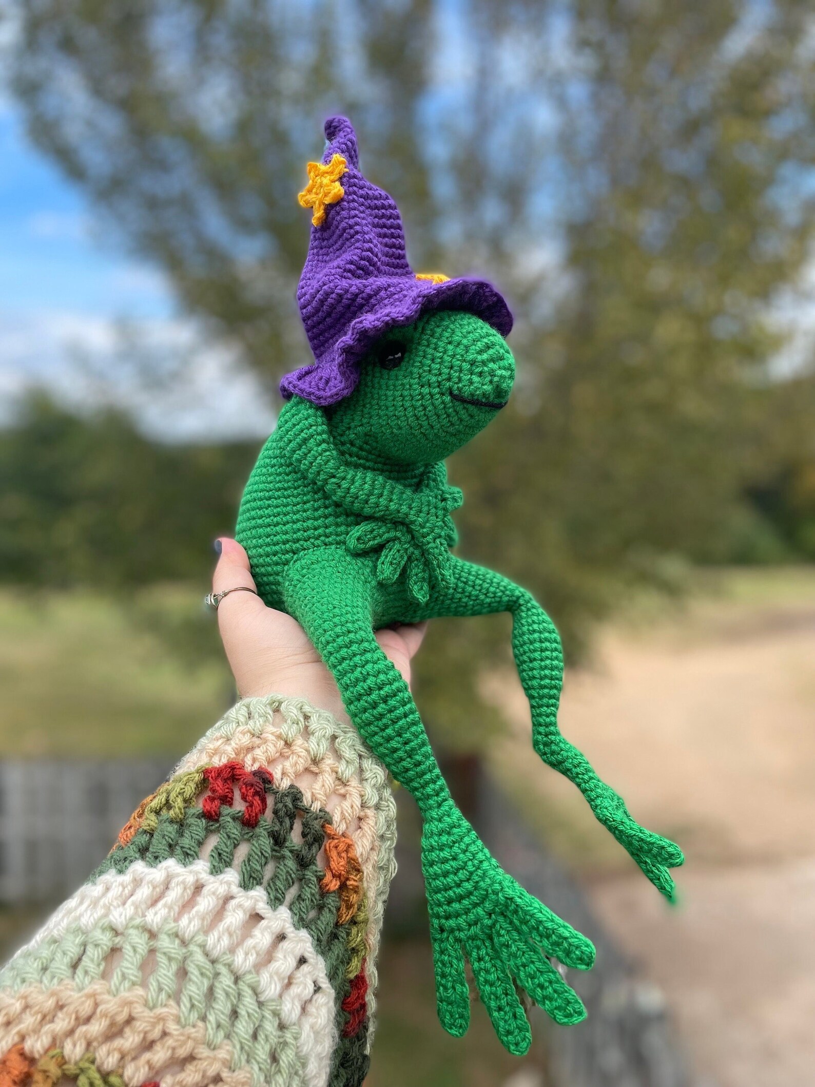 Crochet Amigurumi Magic Frog Wizard Plush | Handmade Frog Plushie - Etsy