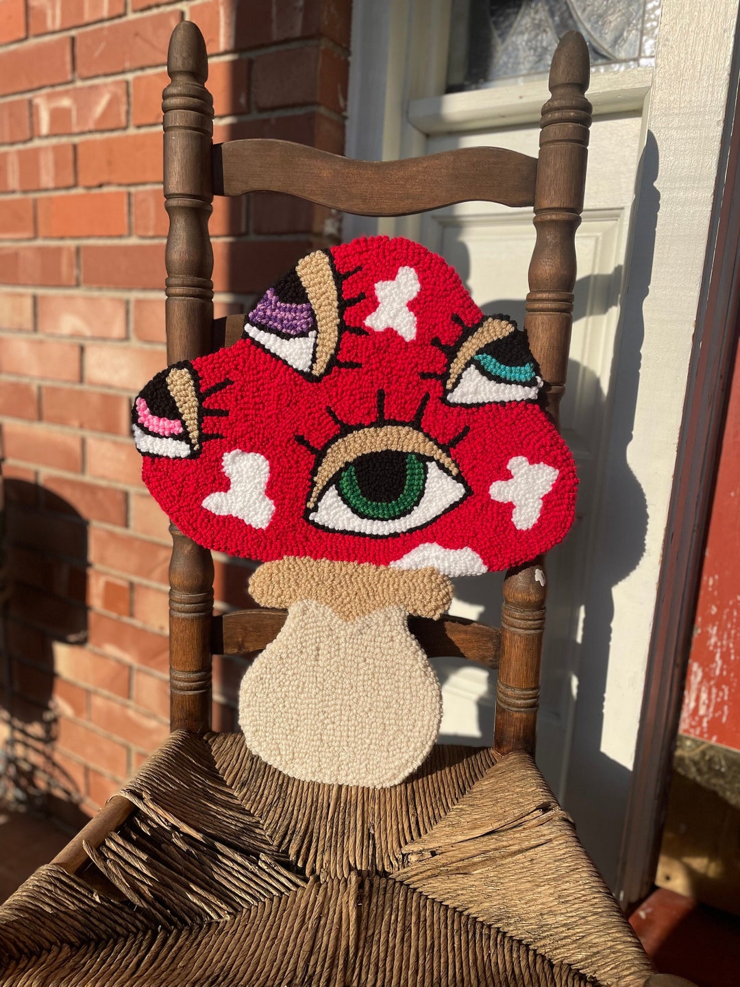 Hand-tufted Mushroom Eyeball Rug - Etsy