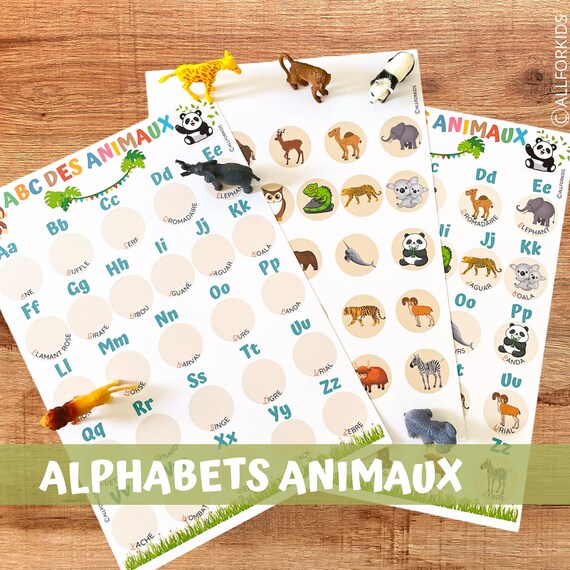 Alphabet Animaux. Apprentissage Des Sons Activité De Tri ABC | Etsy