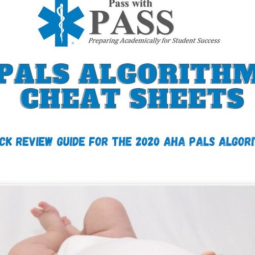 PALS Algorithm Cheat Sheets based on the 2020 AHA PALS - Etsy Singapore