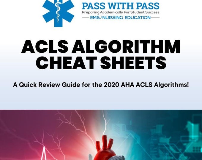 ACLS Medication Cheat Sheets - Etsy