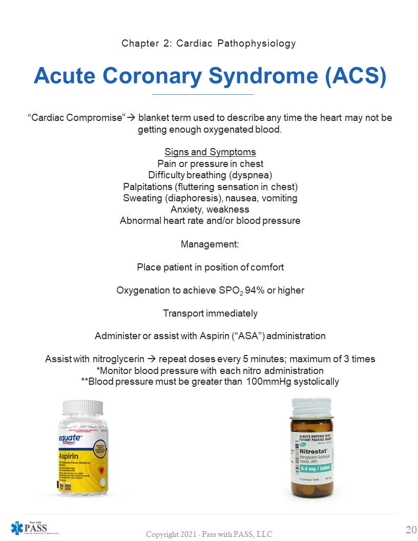 EMT Cardiology Study Guide - Etsy