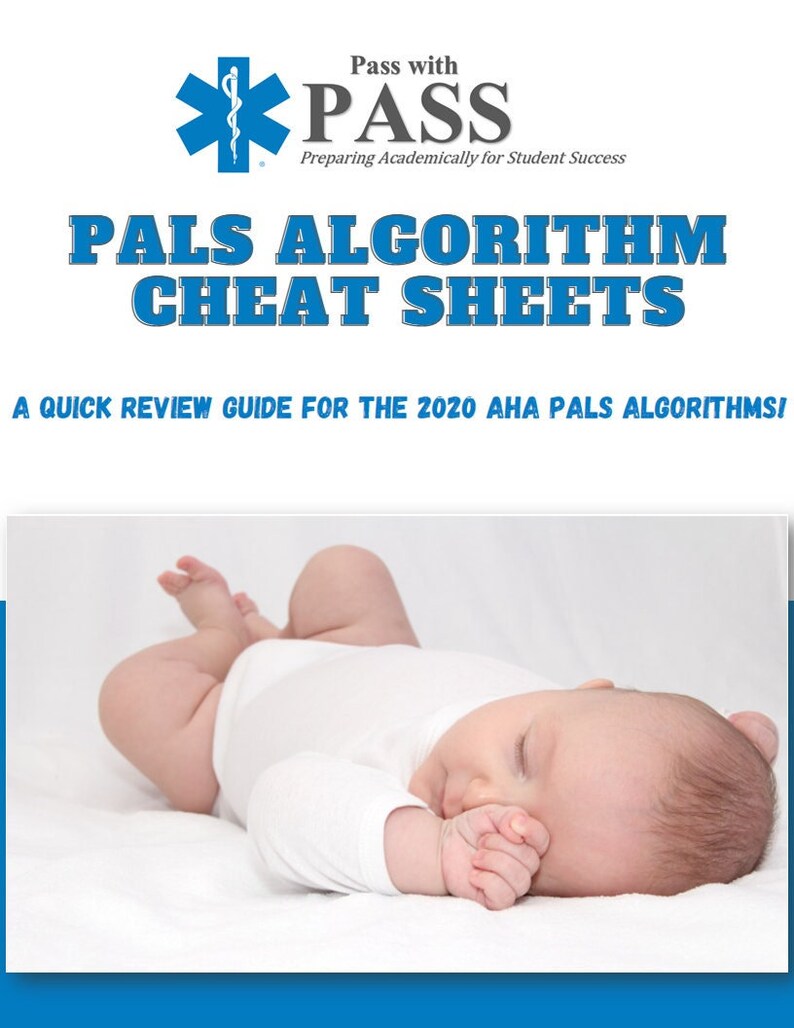 PALS Algorithm Cheat Sheets based on the 2020 AHA PALS Updates ...