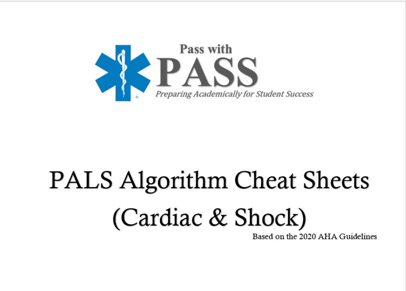 PALS Cheat Sheets based on the 2020 AHA PALS | Etsy Canada