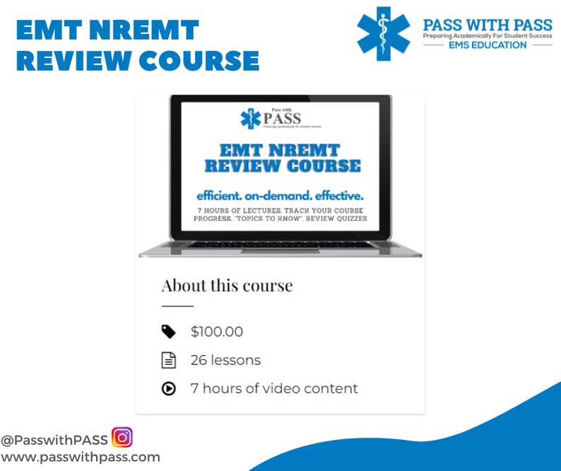 EMT NREMT Review Course - Etsy