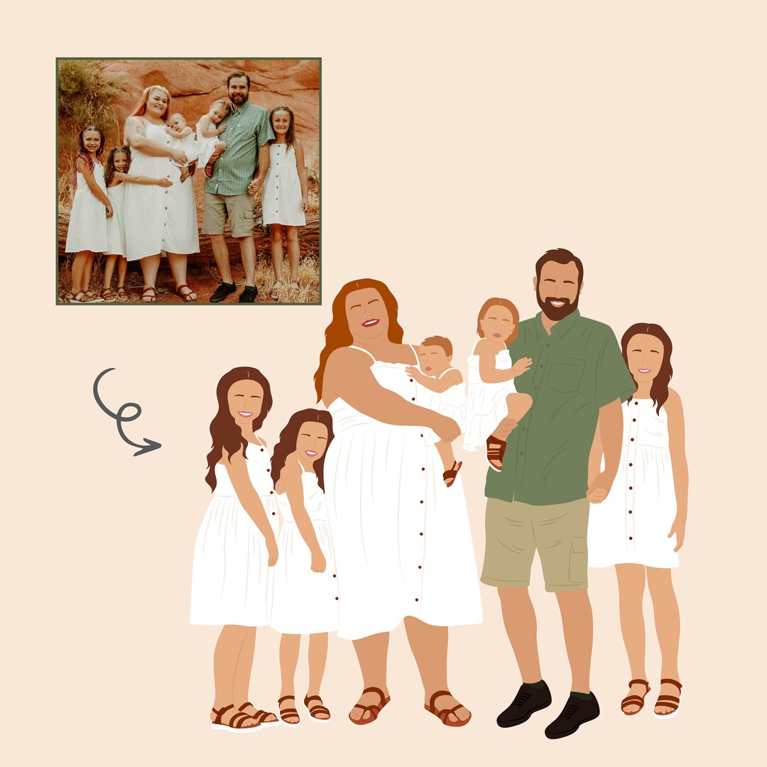 Custom Mothers Day Portrait, Personalized Mothers Day Gift, Digital ...