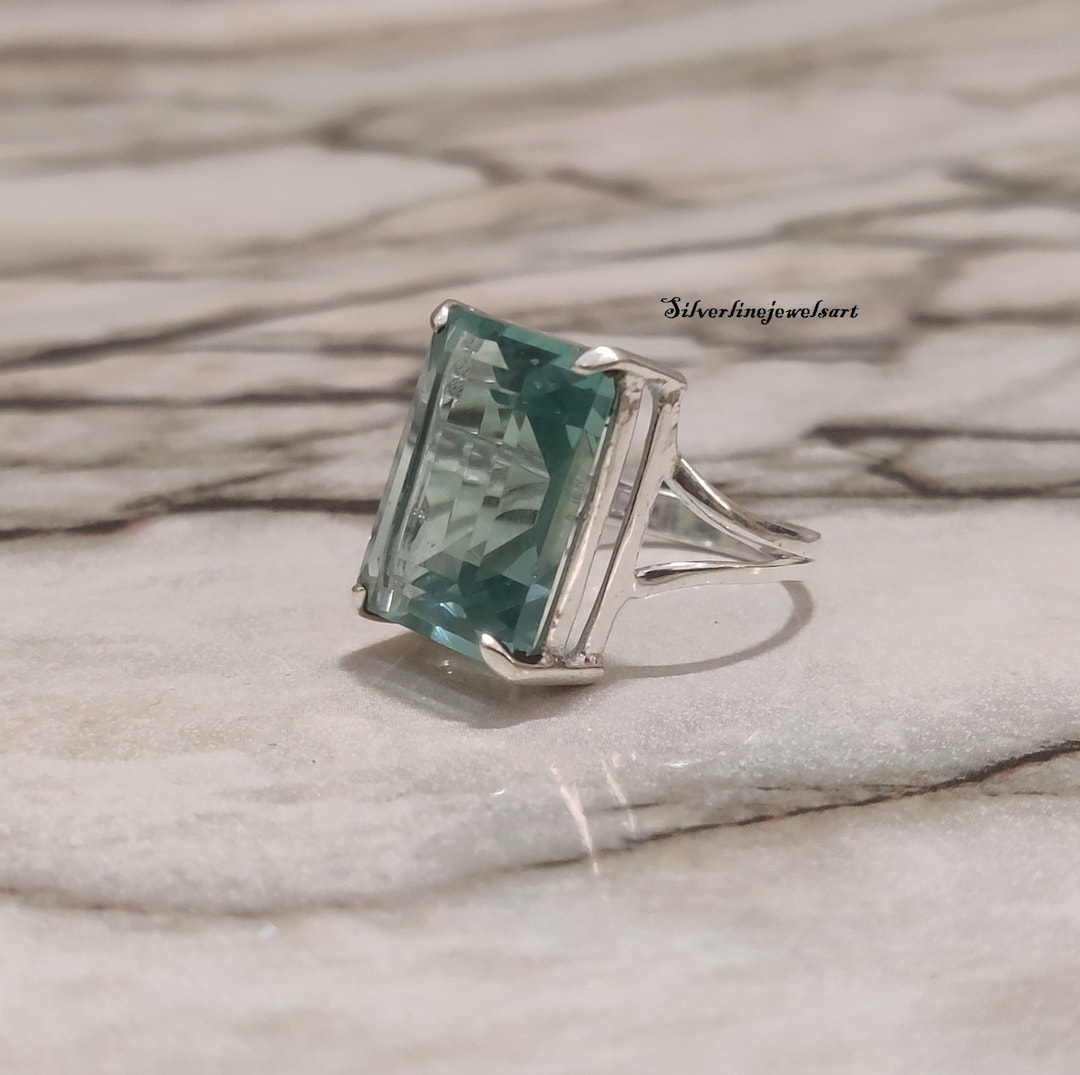 Handmade Aquamarine Ring: 925 Sterling Silver Gemstone Jewelry - Etsy