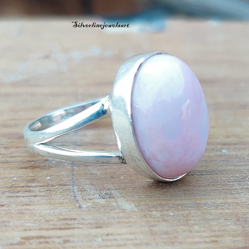 Pink Opal Ring - Etsy