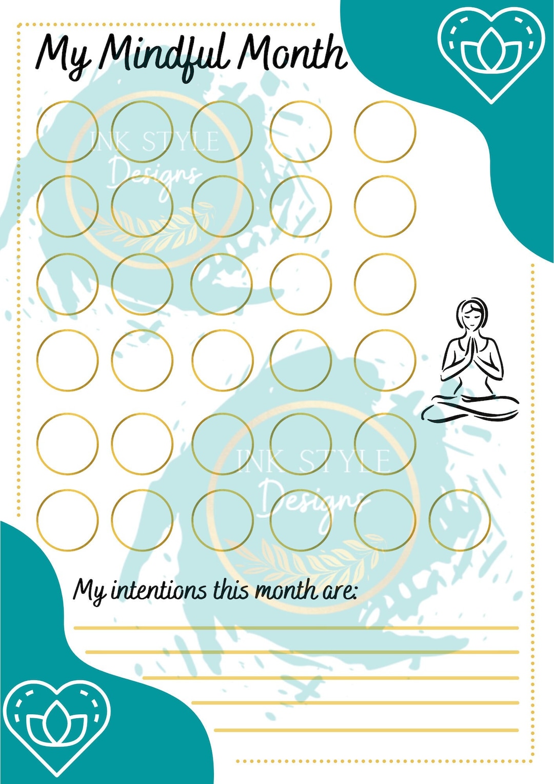 Mindfulness Tracker - Etsy
