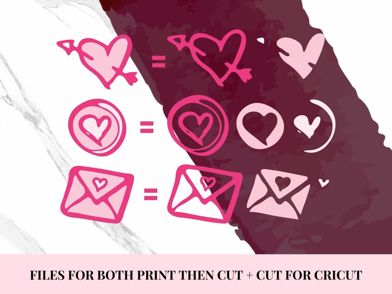 39 Pink Heart SVG Bundle, Cute Heart Clipart, Digital Cut File, Heart ...
