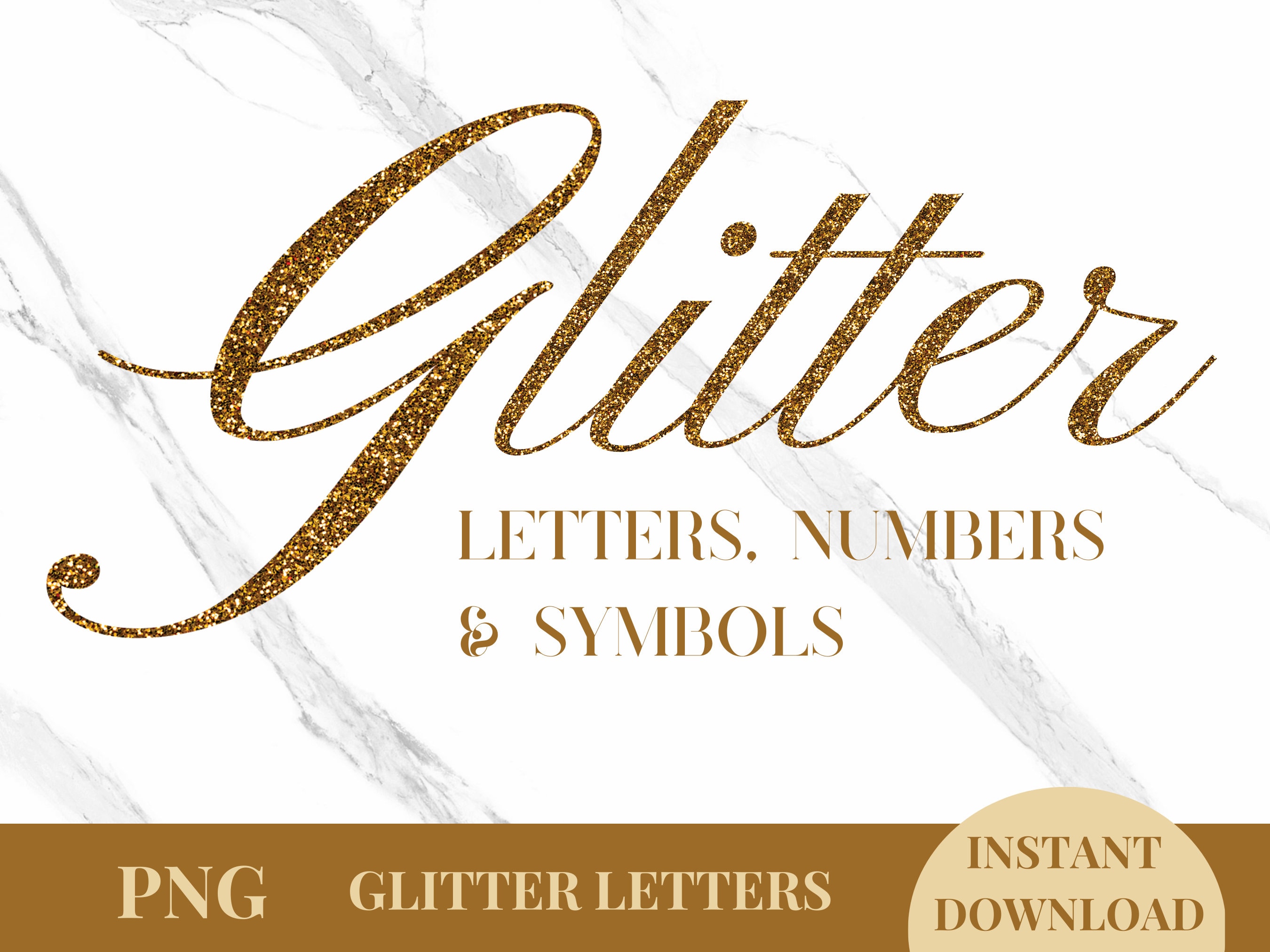 Gold Glitter Letters Clipart, Fine Glitter Alphabet, Swirly Lettering ...
