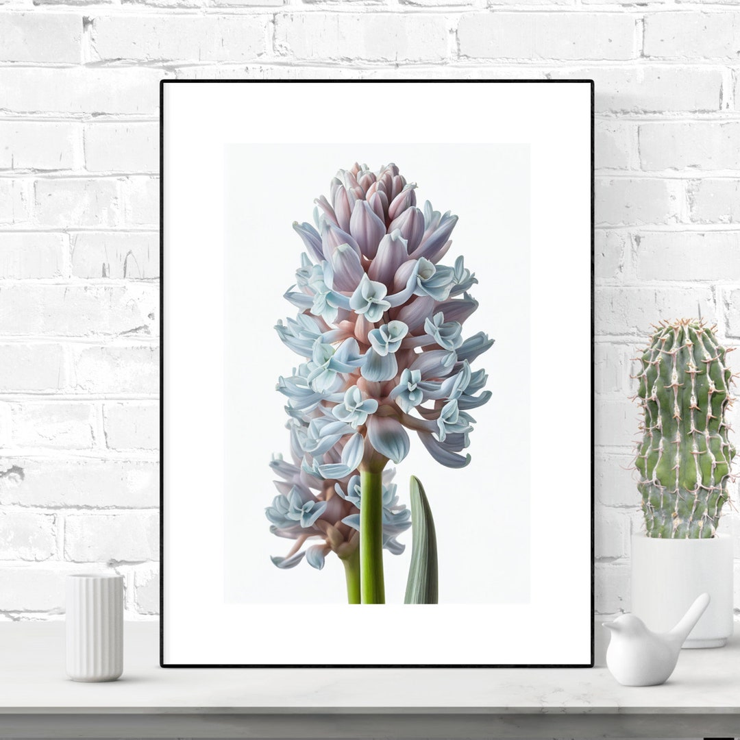 Serene Blue Hyacinth Print Elegant, Tranquil Home Decor - Etsy