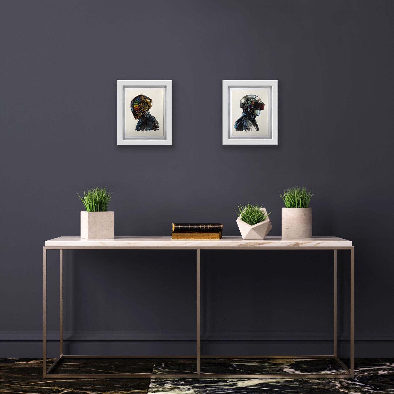 Daft Punk 8x10 Giclée of Water Color Portrait - Etsy