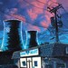 Simpsons "night Falls on the Snpp" Kwik-e-mart 16x20 Silk Screen Print ...