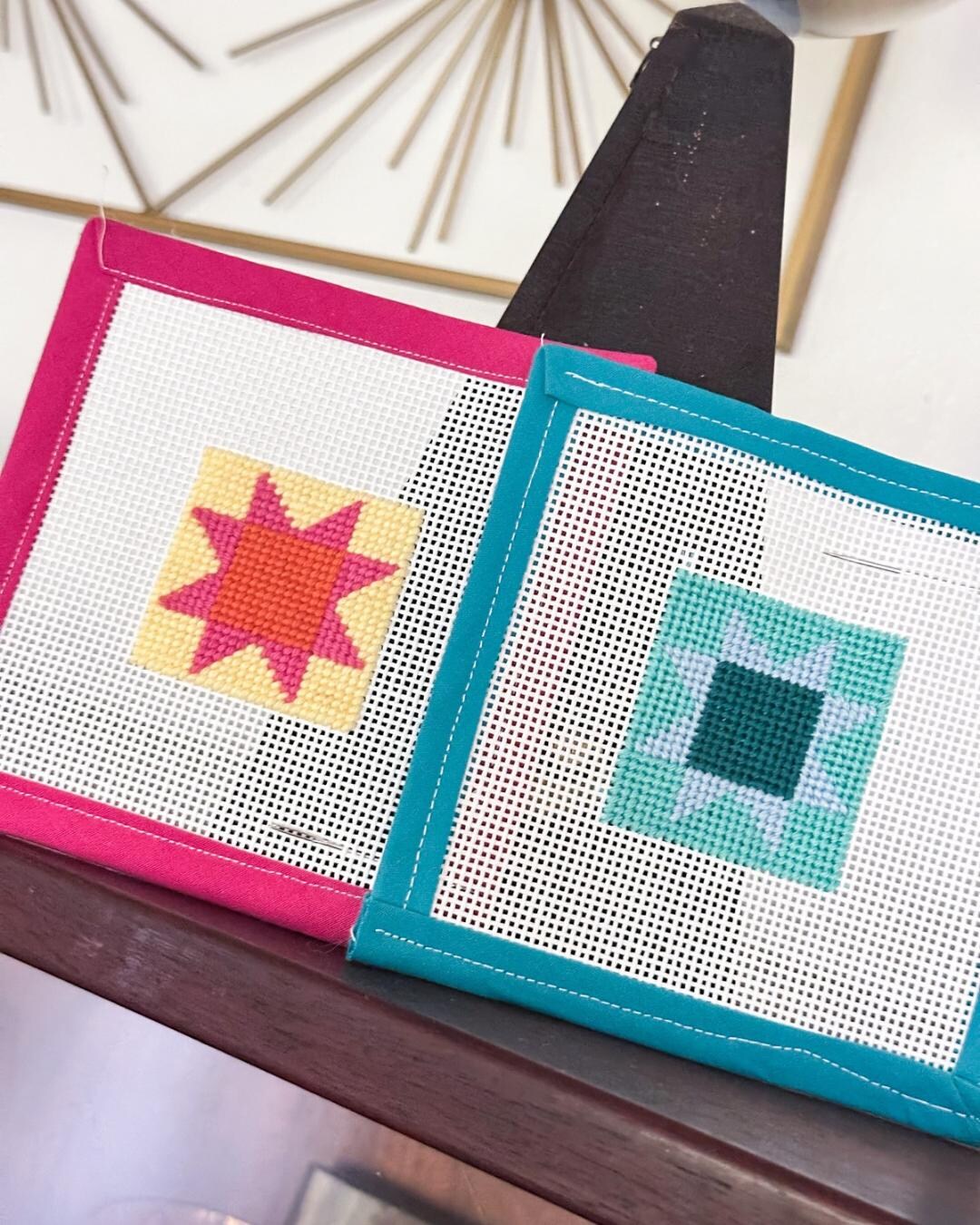 Customizable Sawtooth Star Quilt Block Needlepoint Canvas 13 Mesh ...