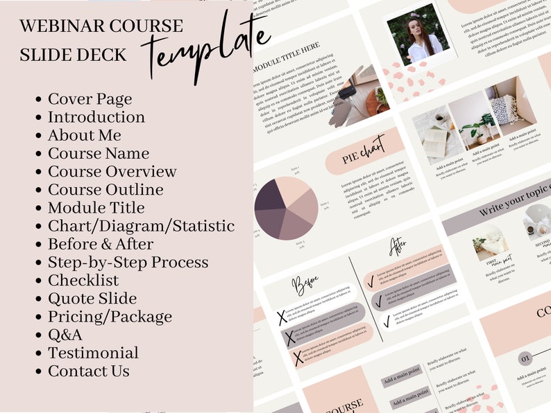 40 Webinar Online Course Template | Minimalist Course Templates ...