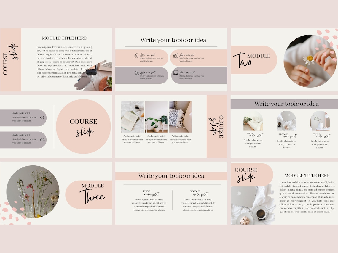 40 Webinar Online Course Template | Minimalist Course Templates ...
