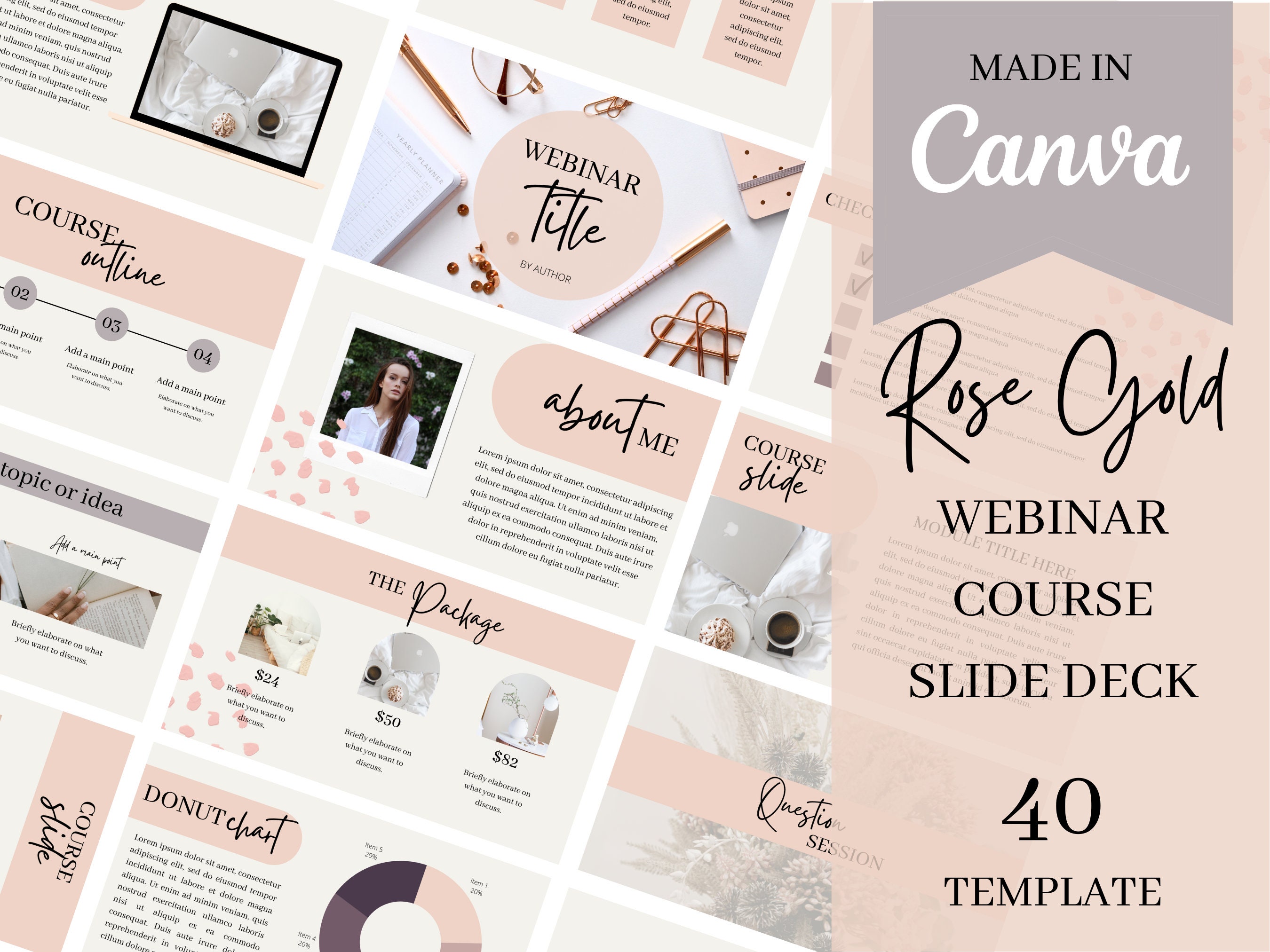 40 Webinar Online Course Template | Minimalist Course Templates ...