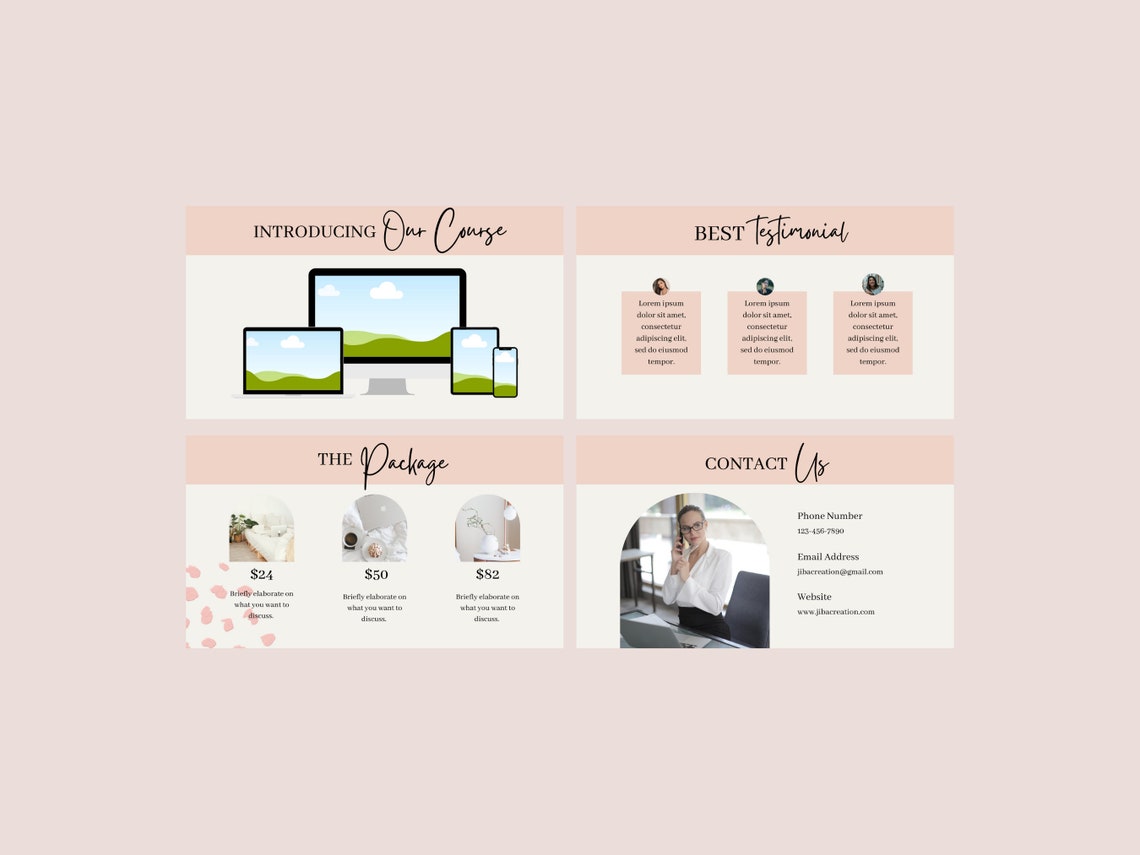 40 Webinar Online Course Template | Minimalist Course Templates ...