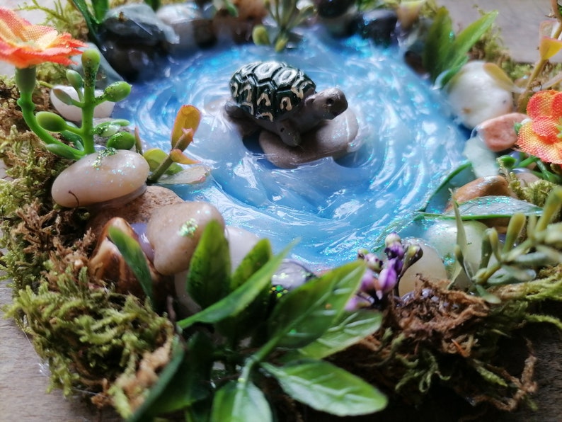TURTLE POND, Fairy Garden Pond, Miniature Pond, Fairies Pond, Mini Pond ...