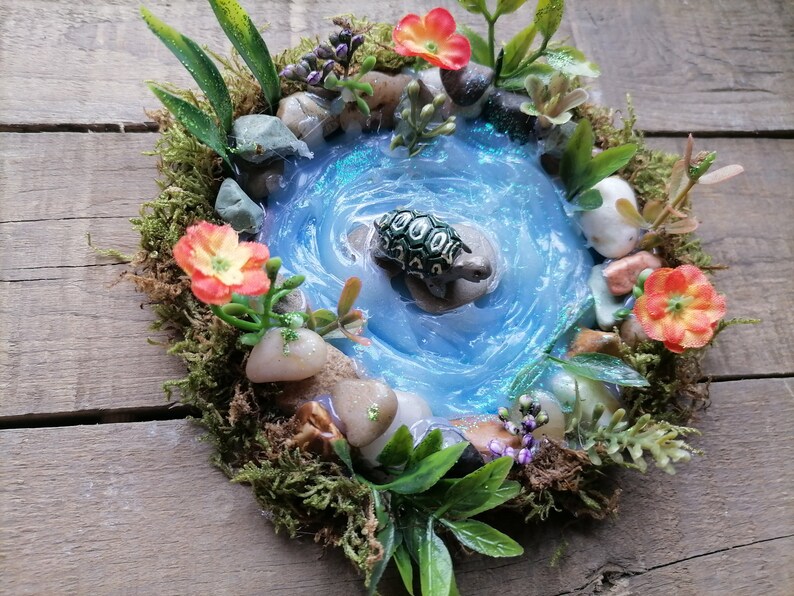 TURTLE POND, Fairy Garden Pond, Miniature Pond, Fairies Pond, Mini Pond ...