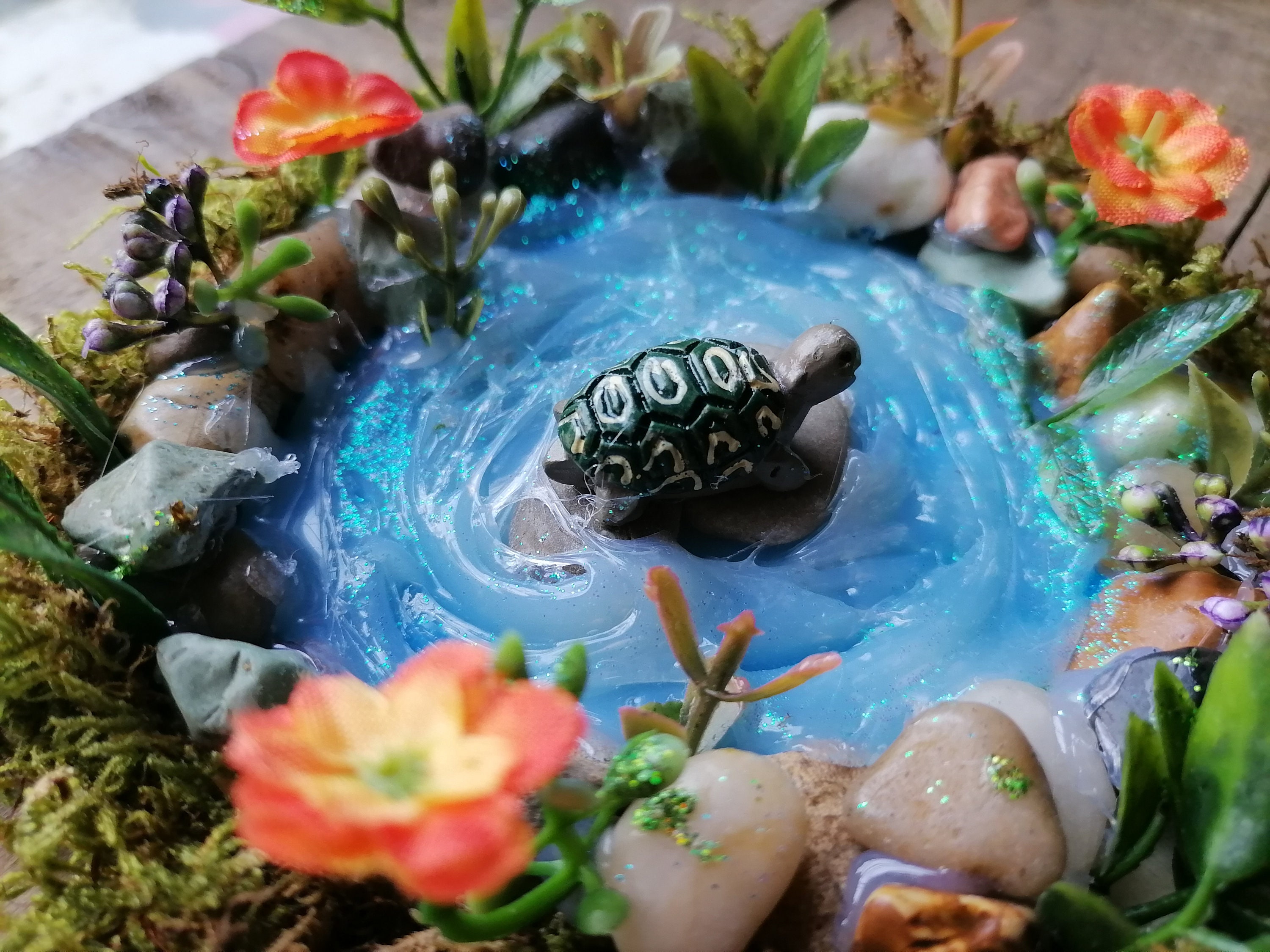 TURTLE POND, Fairy Garden Pond, Miniature Pond, Fairies Pond, Mini Pond ...