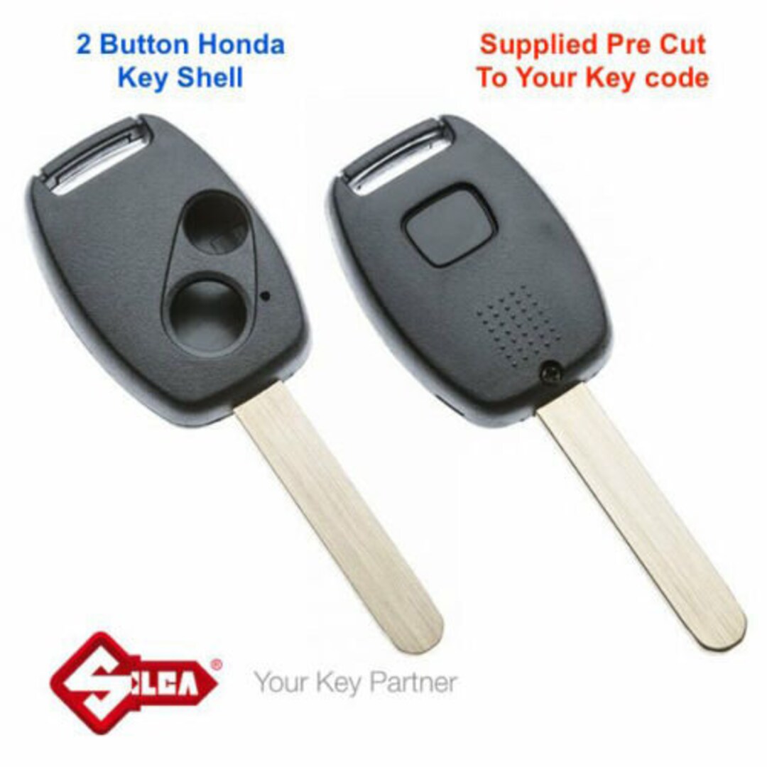 Suits HONDA Replacement 2 Button Remote Key Shell Cut to Your Key Code ...