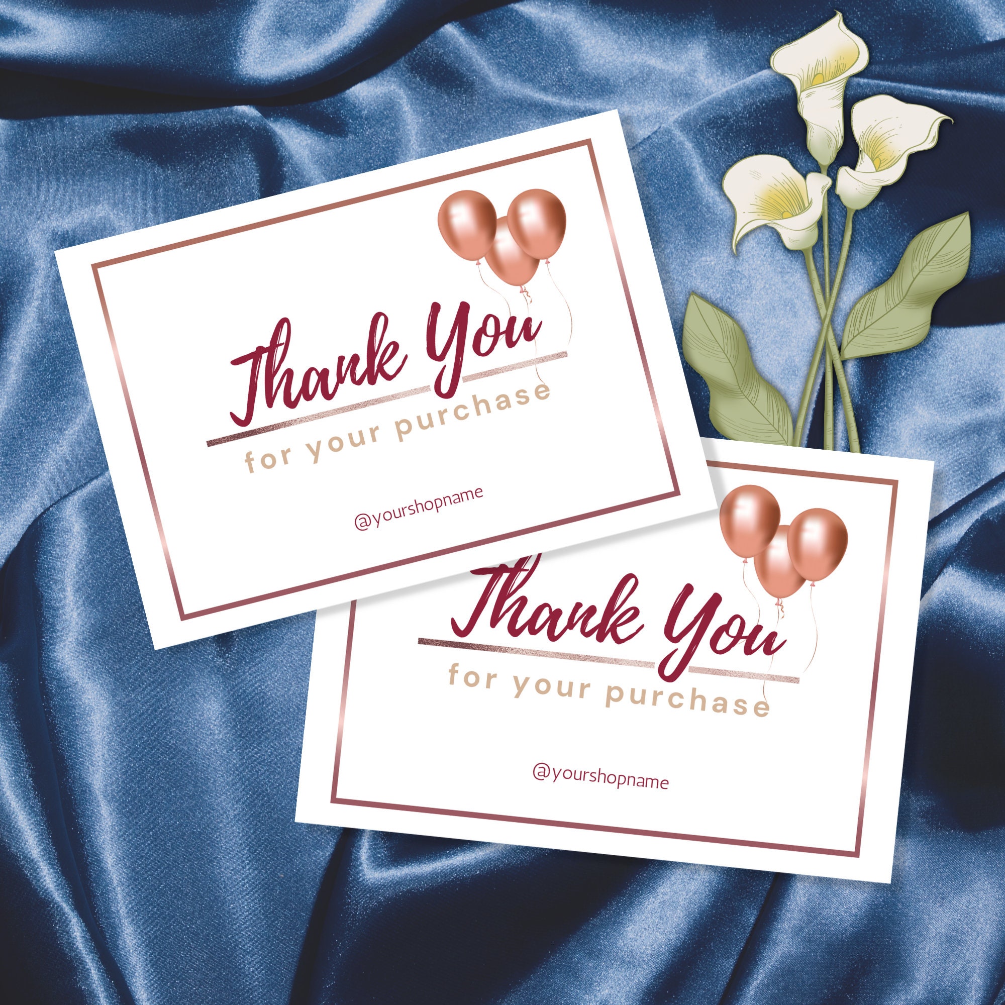 Digital Thank You Card, Thank You Card Template, Canva Digital Card ...