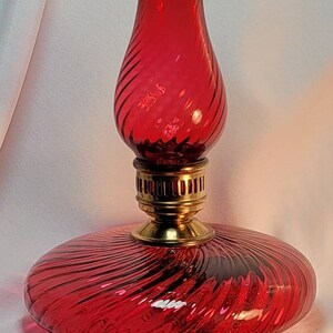 FENTON PANCAKE Boudoir Lamp. Cranberry. 300. - Etsy
