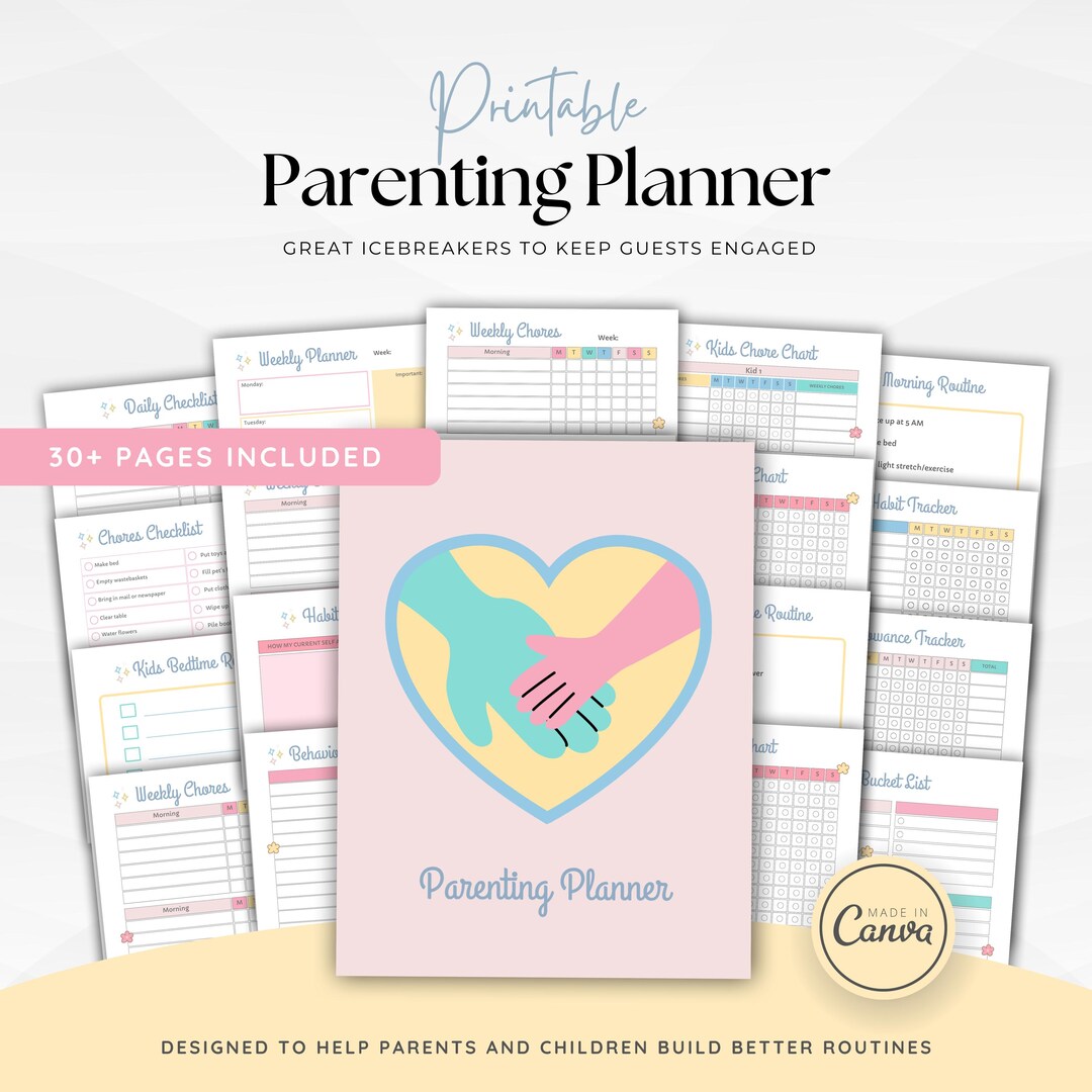 Parents Kids Planner | Family Routine Chore Chart | Daily Schedule ...