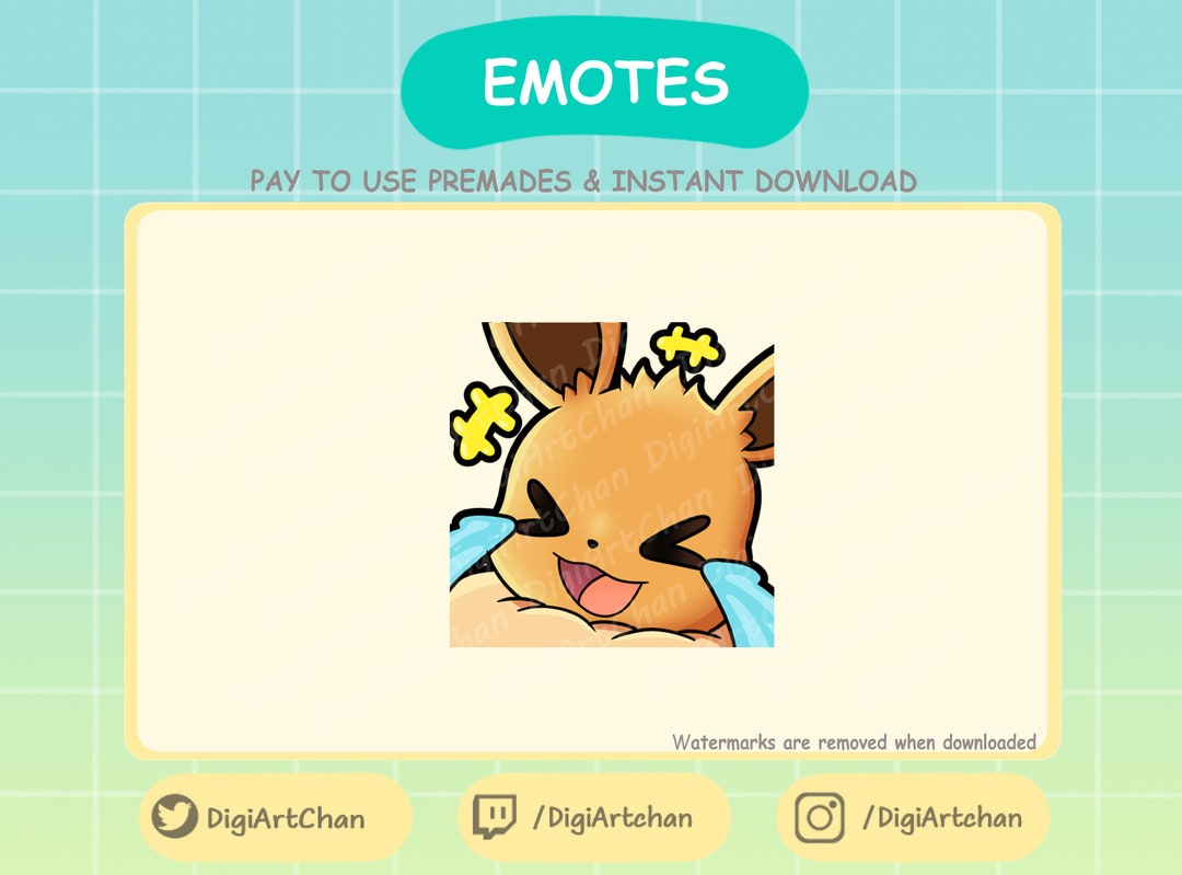 Eevee Lol Emote Premade for Twitch and Discord Download - Etsy
