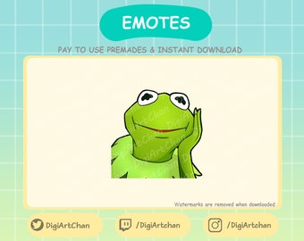 Kermit the Frog Emote Pack Premade for Twitch and Discord | Etsy