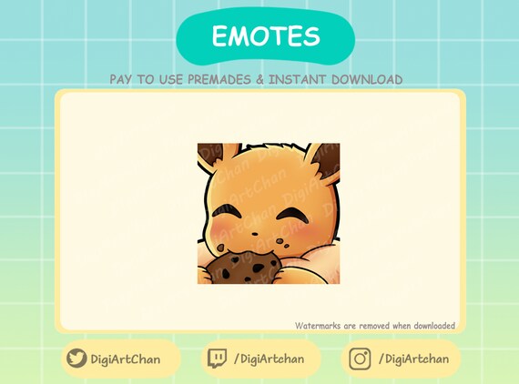 Eevee Yum Emote Premade for Twitch and Discord Download - Etsy Australia