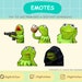Kermit the Frog Emote Pack Premade for Twitch and Discord Download Digital Files Twitch Custom ...
