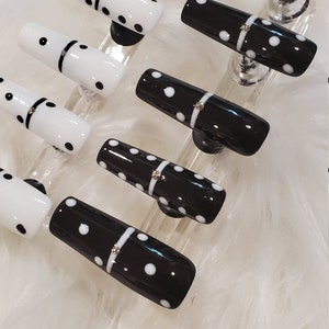 XXL Square Dominos Press on Nails - Etsy