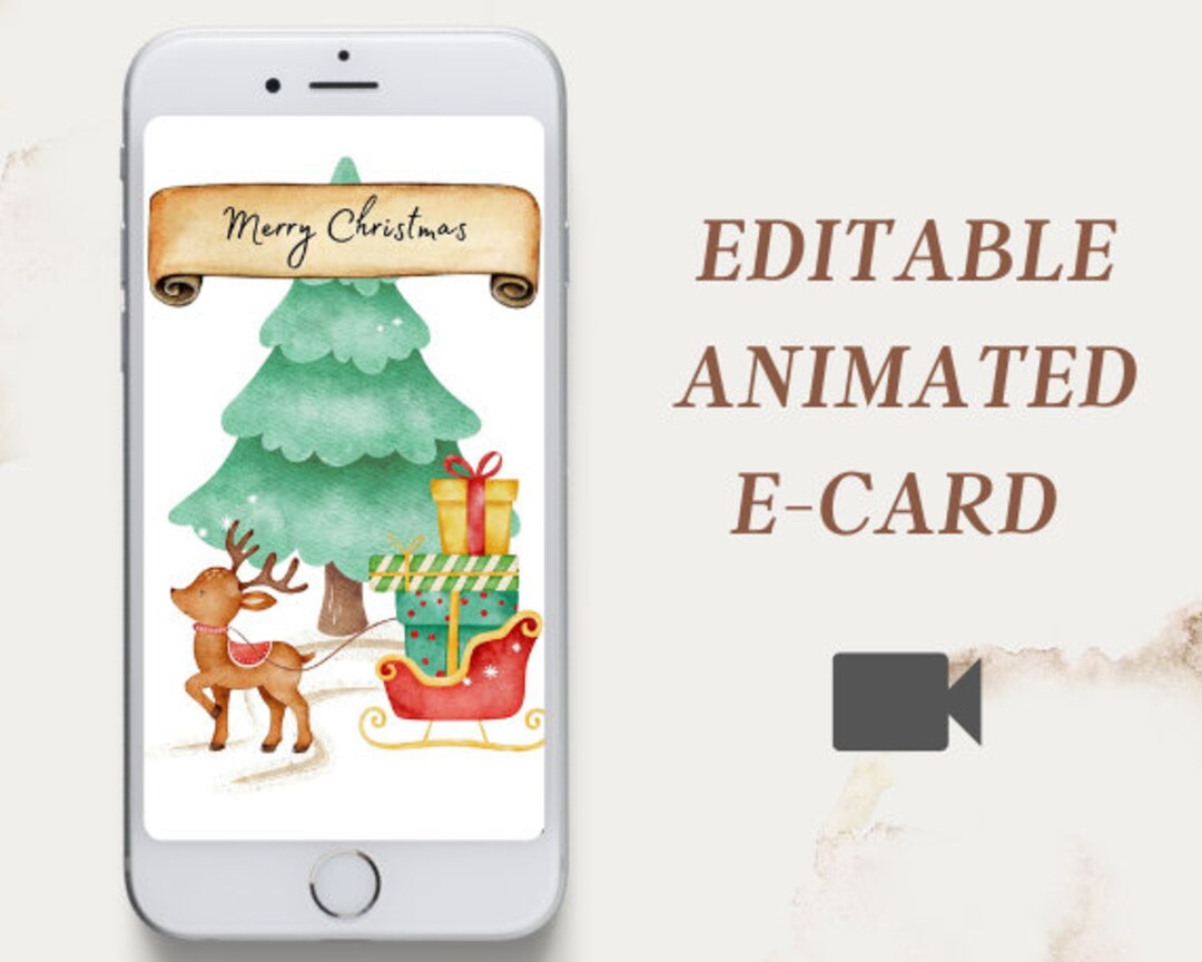 Customized Christmas Animated Ecard I Mobile Christmas Digital Card ...