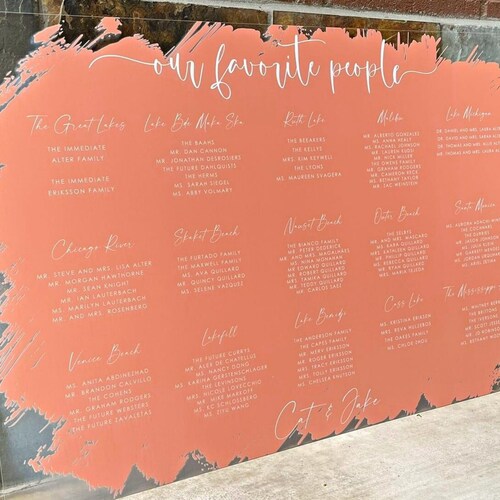 Wedding Guest Seating Chart Personalized Guest List and - Etsy