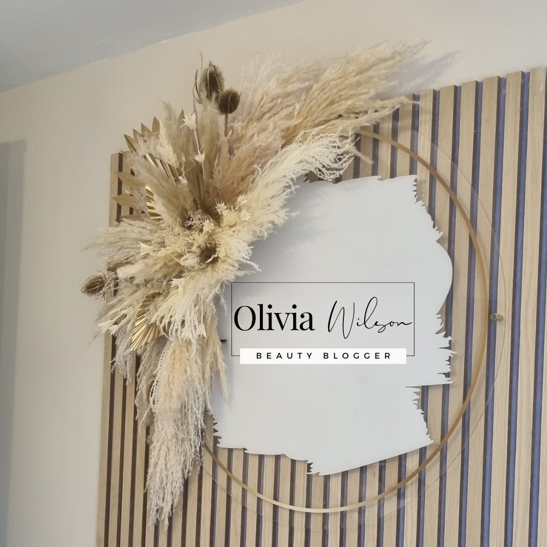 XL 100cm Pampas Wall Decor/ GOLD Salon Decor /aesthetic Mirror / Salon ...